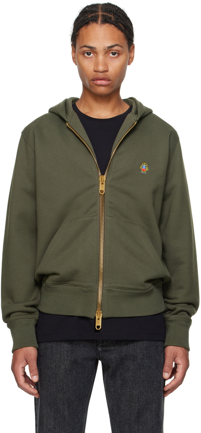 Bally Green Adrien Brody Edition Zip Hoodie Bally