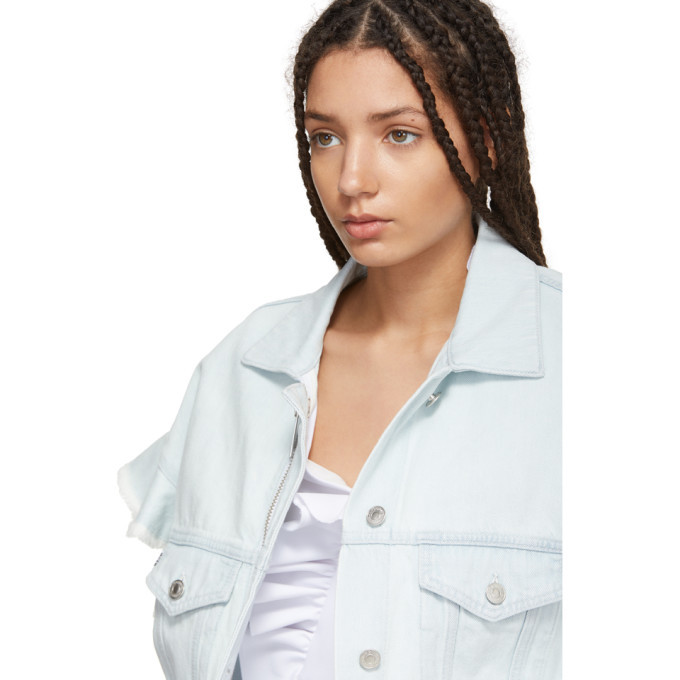 MSGM Blue Denim Ruffles Jacket MSGM
