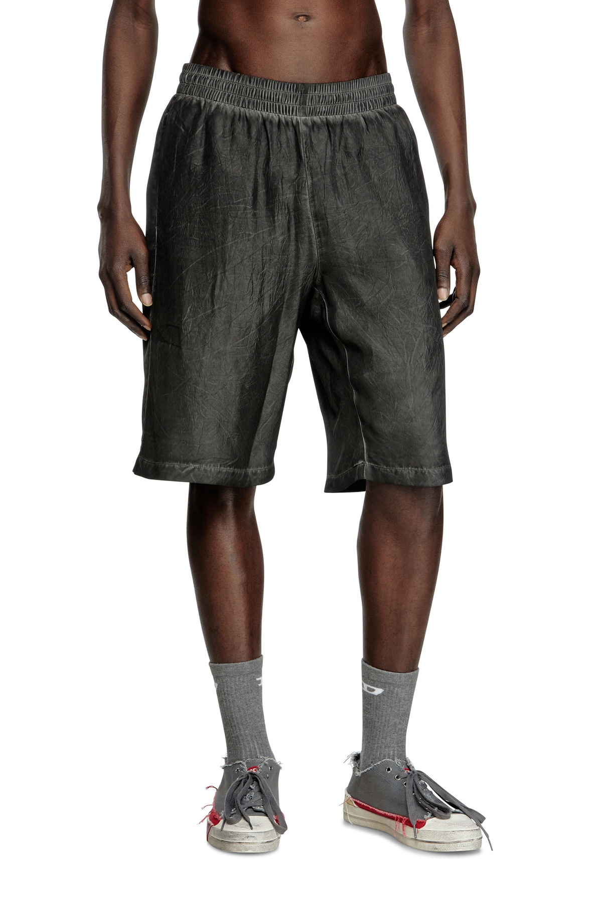 Diesel Lightweight shorts with crinkled fade - Shorts - Unisex - To Be ...