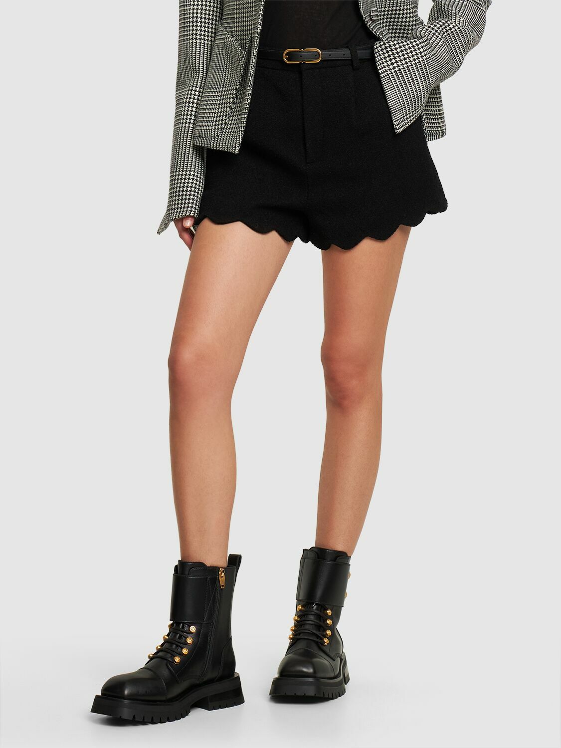 BALMAIN - 40mm Ranger Leather Combat Boots Balmain