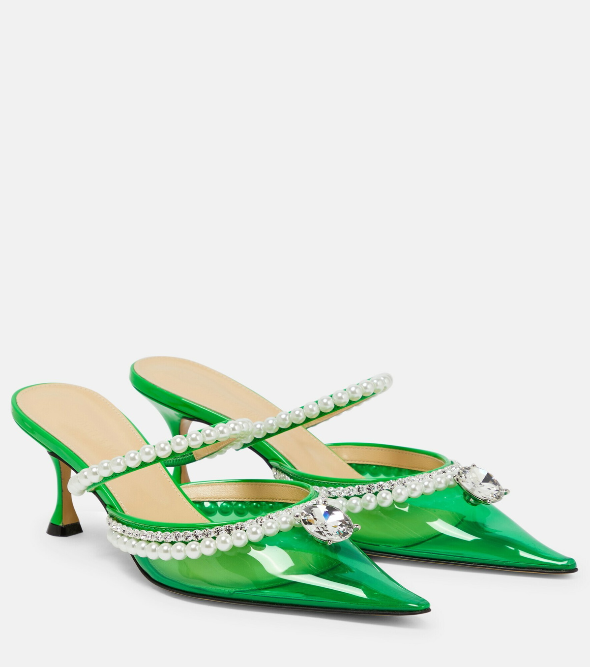 Mach & Mach - Embellished PVC mules MACH & MACH