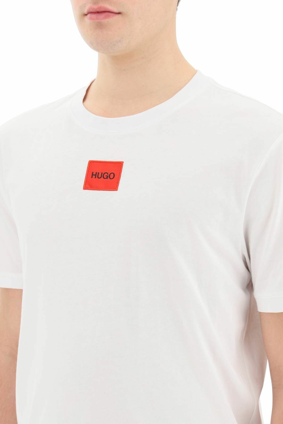 HUGO diragolino logo t-shirt White Hugo Boss