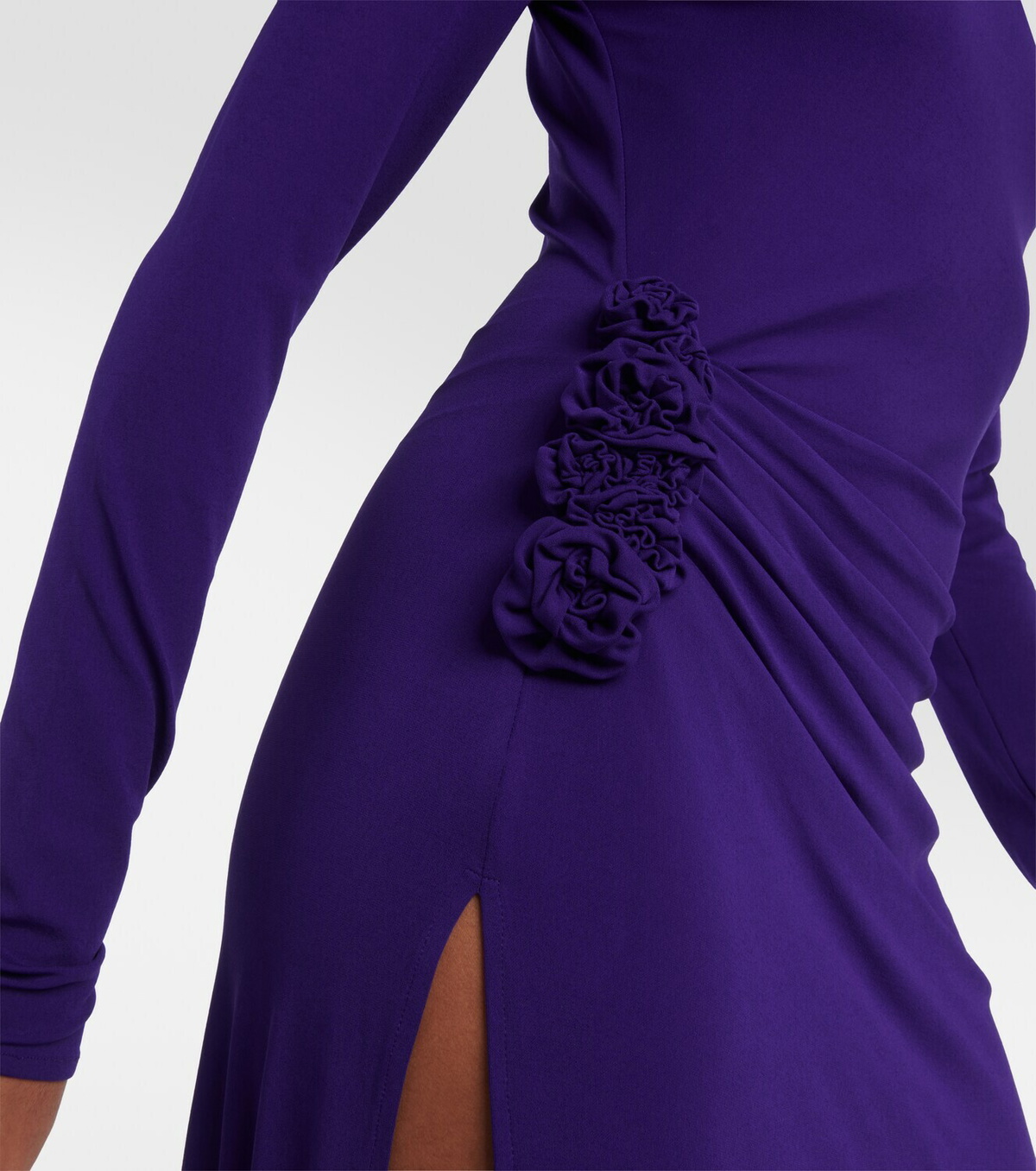 Magda Butrym Turtleneck floral appliqué dress Magda Butrym