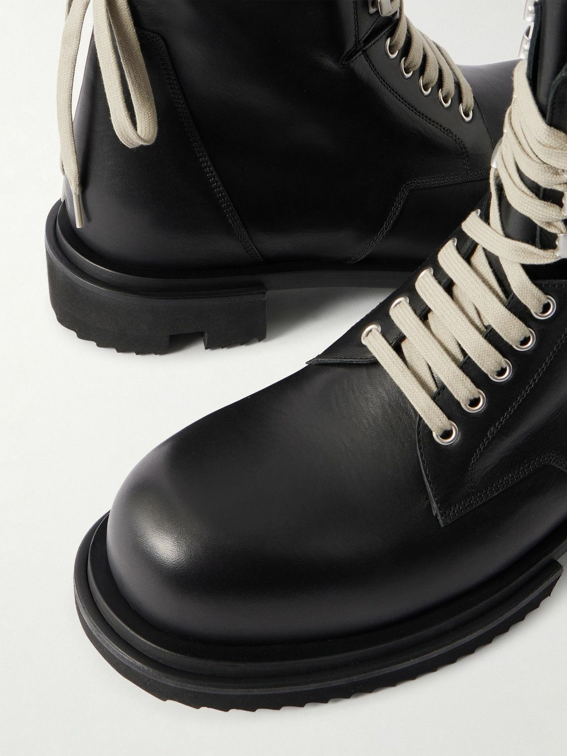 Rick Owens - Army Gabe Leather Boots - Black Rick Owens