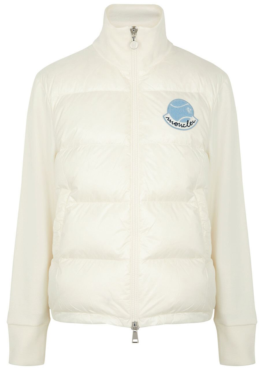 Moncler Quilted Shell and Cotton-blend Jacket Cream Moncler
