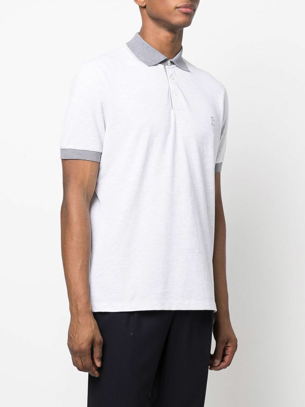 BRUNELLO CUCINELLI - Logo Cotton Polo Shirt Brunello Cucinelli