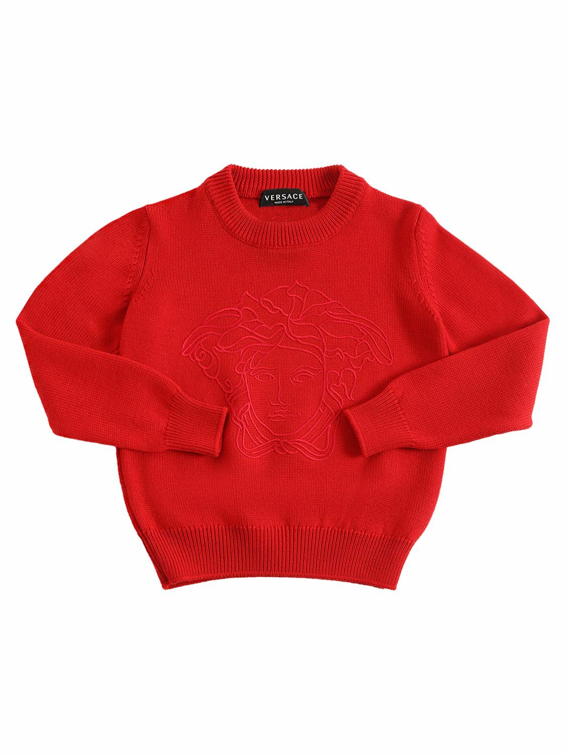 VERSACE Medusa Embroidery Wool Sweater Versace