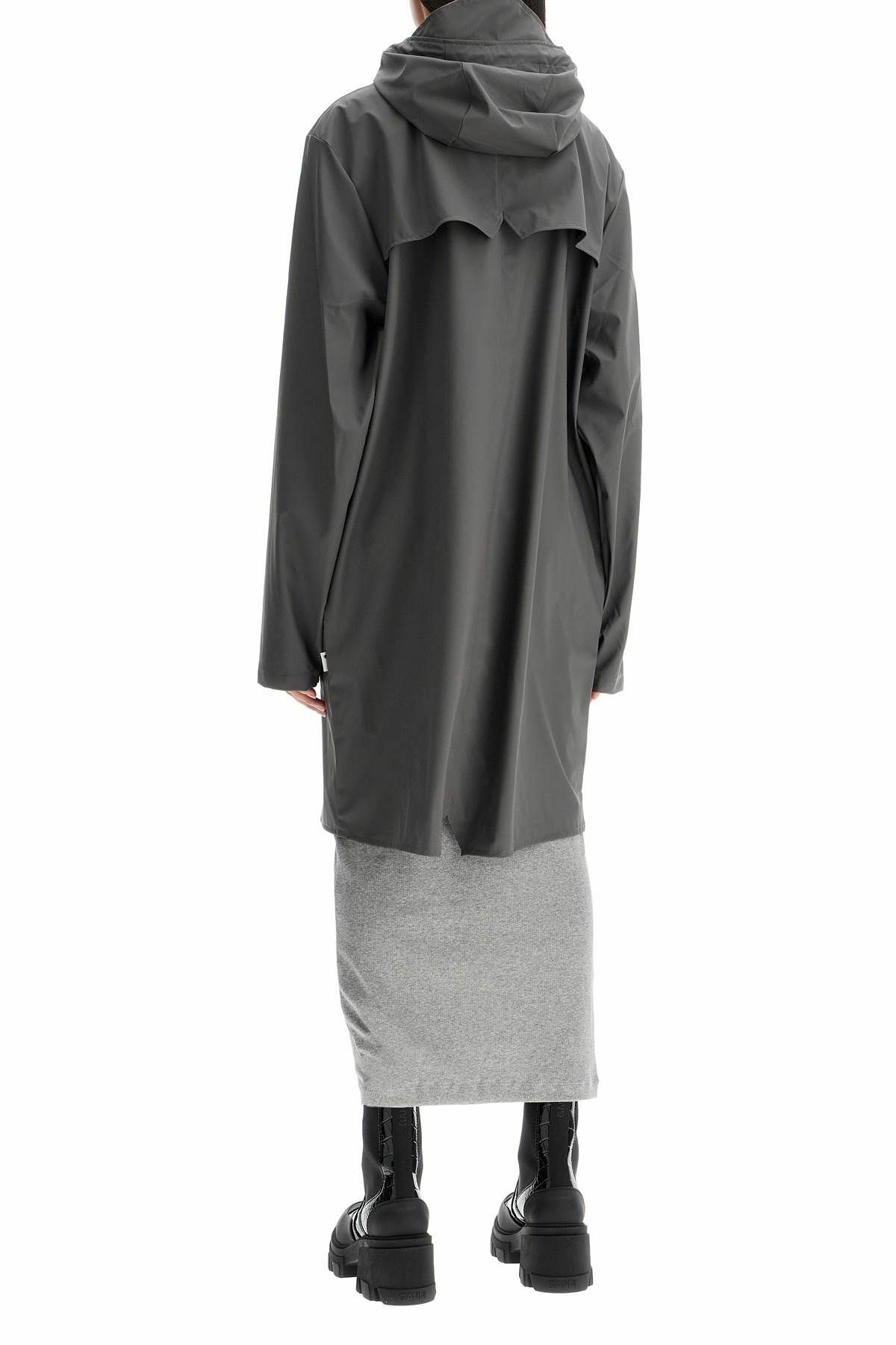 RAINS unisex long rain jacket Grey Rains