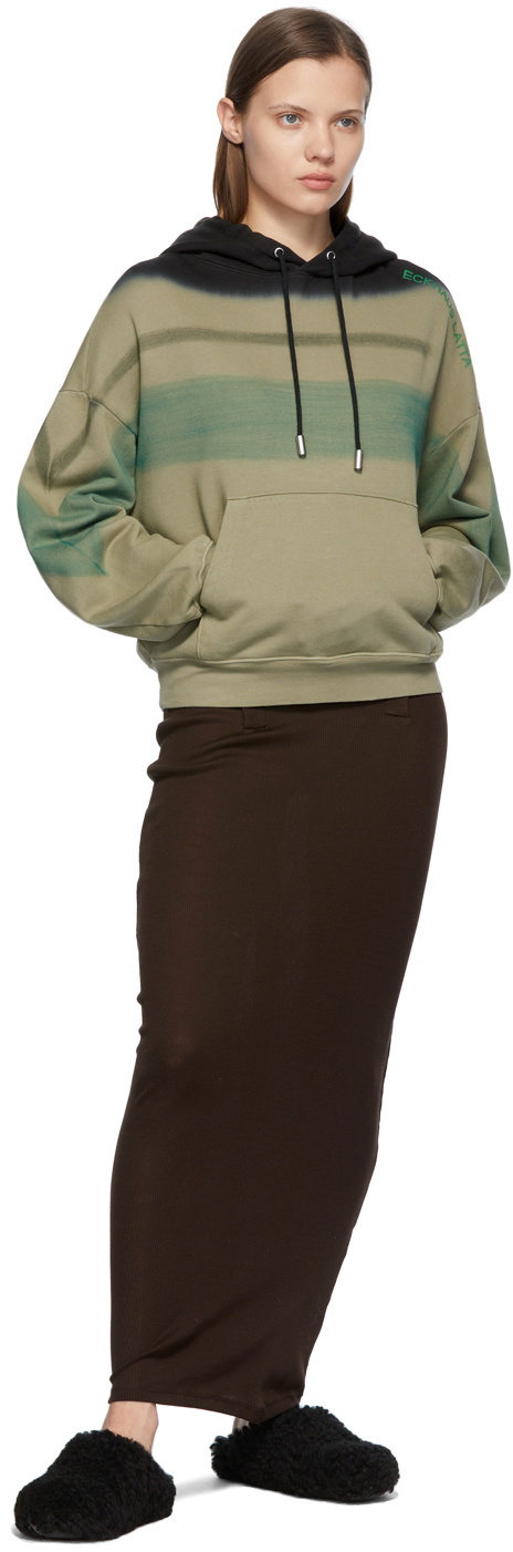 Eckhaus Latta Green Gradient Hoodie Eckhaus Latta