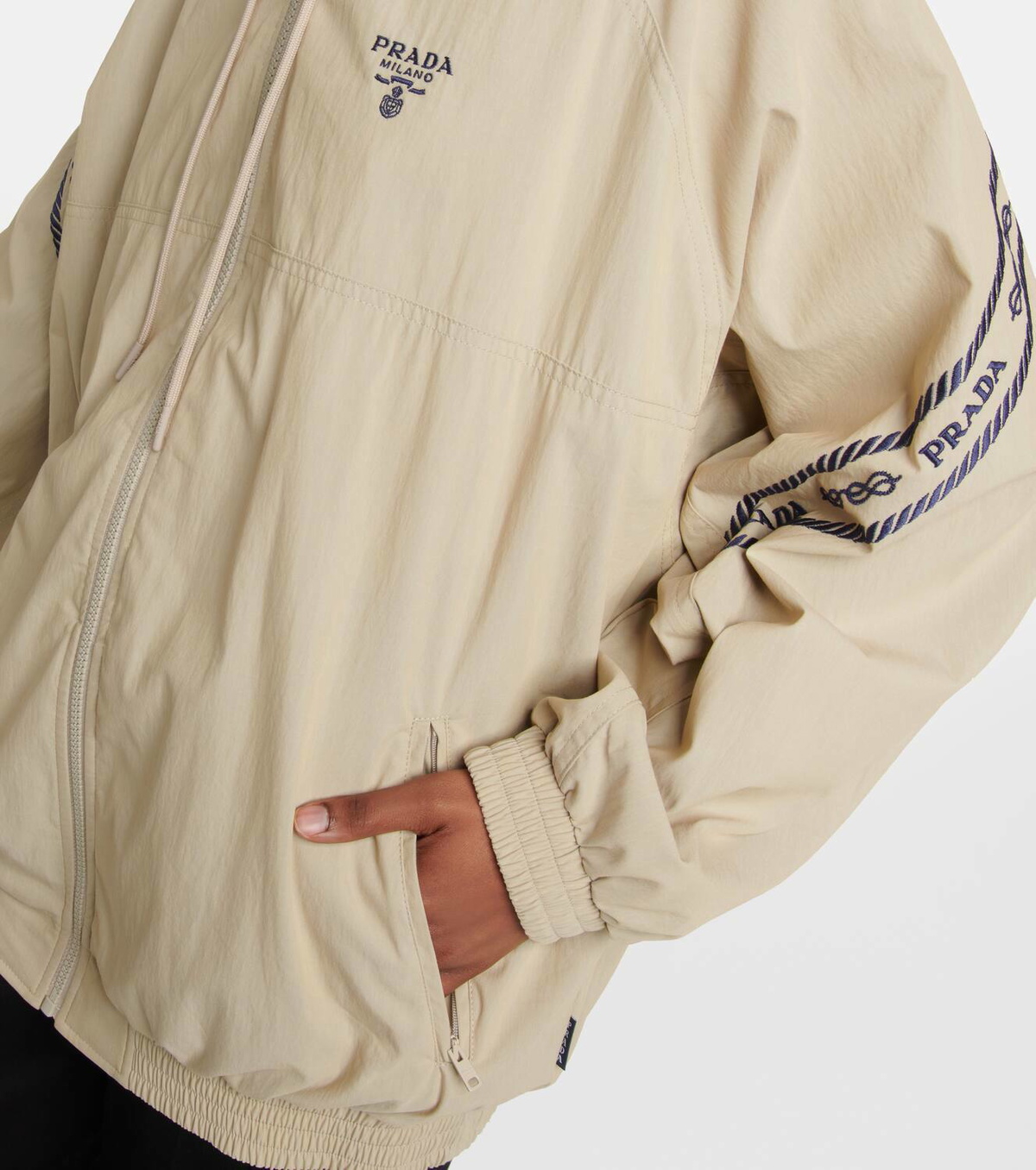 Prada Embroidered cotton-blend jacket Prada