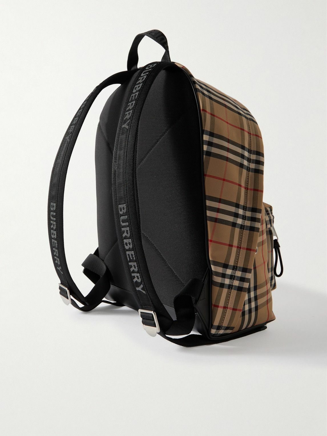 Burberry - Checked Cotton-Blend Backpack Burberry