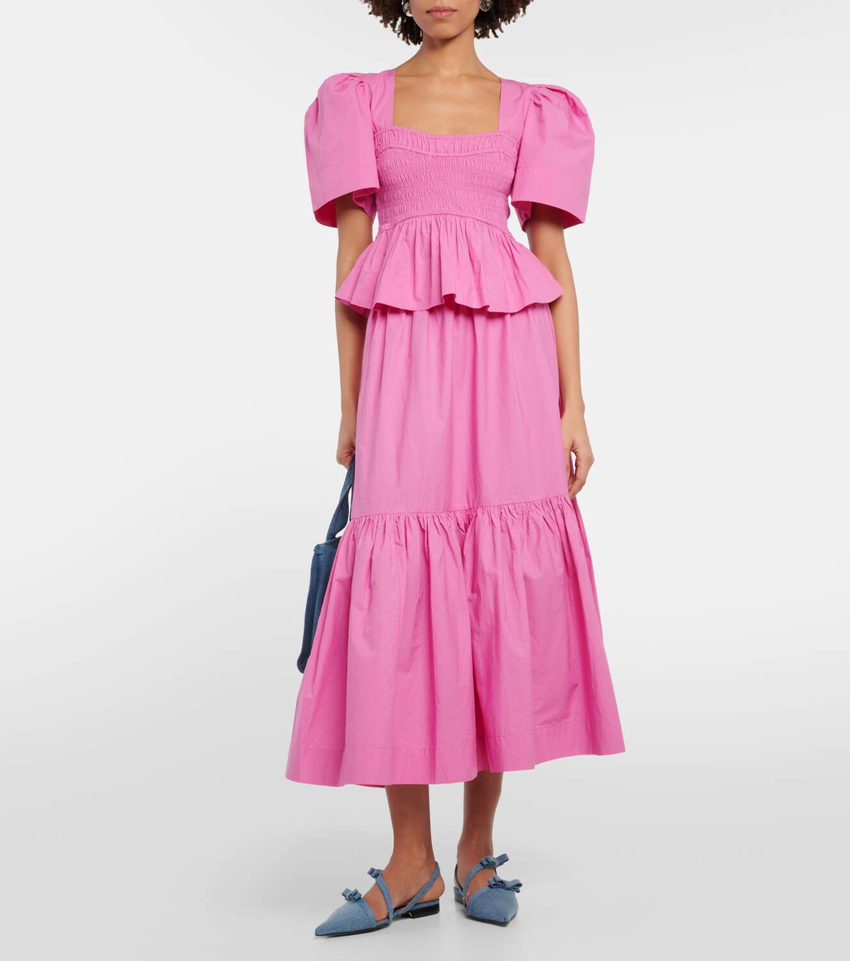 Ganni Cotton midi skirt GANNI