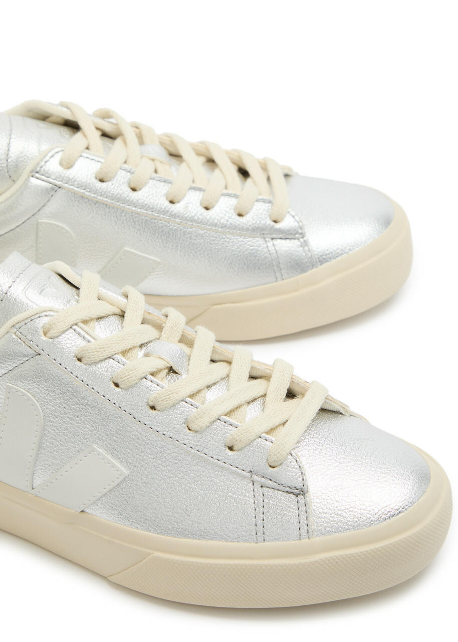 Veja Campo Metallic Leather Sneakers Silver VEJA