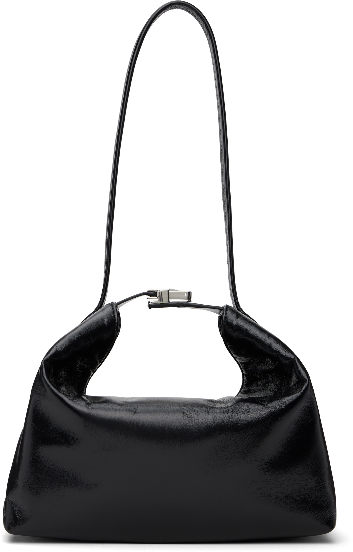BY FAR Black Bea Creased Leather Bag By Far
