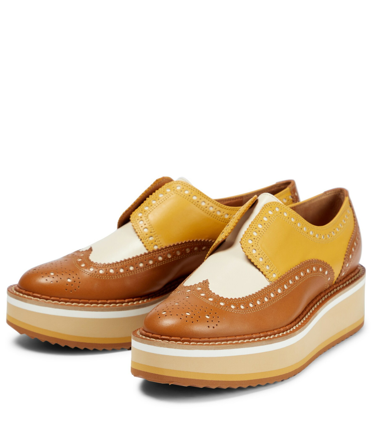 Clergerie - Becka leather platform brogues Clergerie