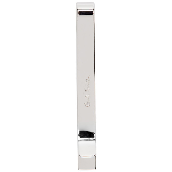 Paul Smith Silver Fine Multistripe Tie Bar Paul Smith