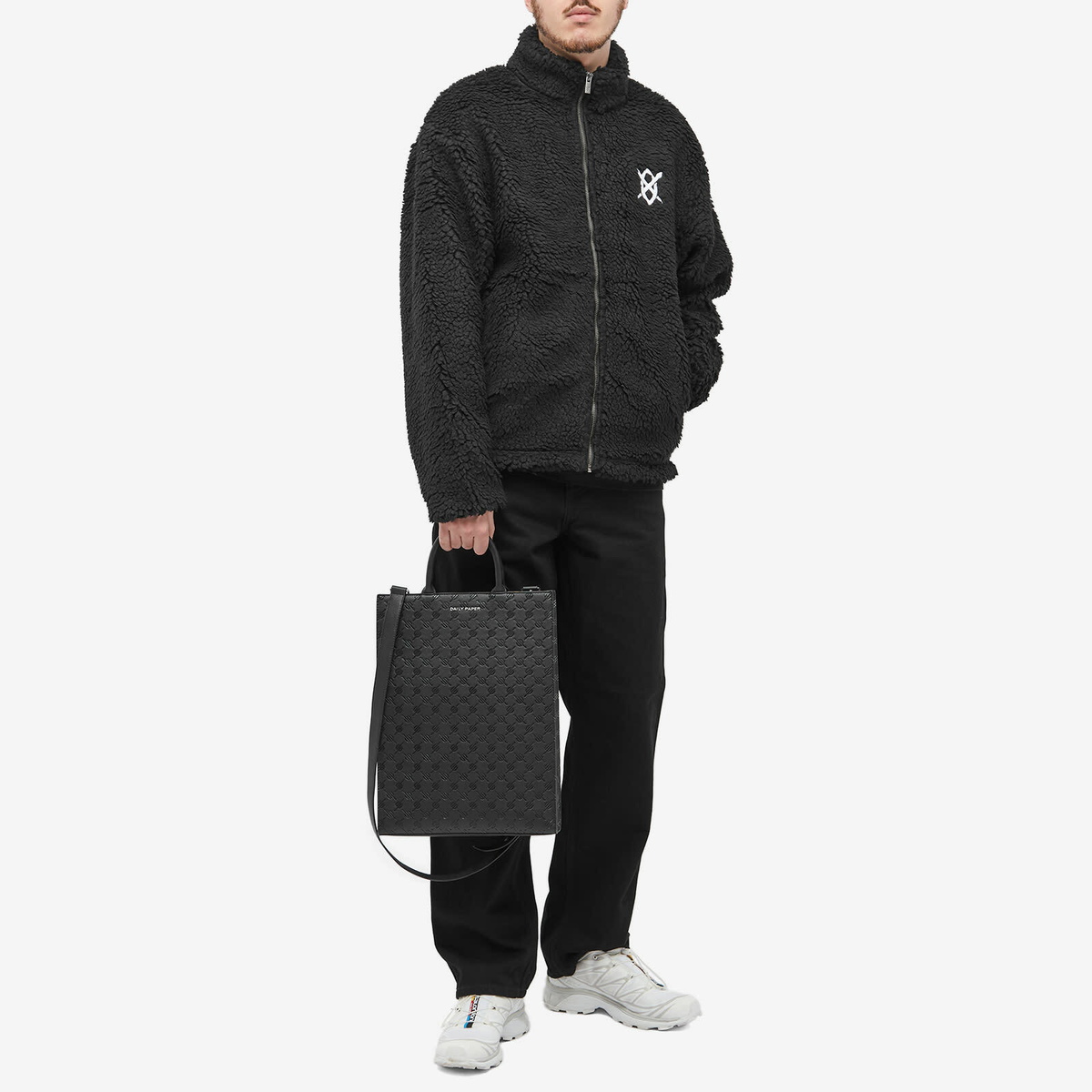 Daily Paper Men's Mileno Monogram Bag in Black Daily Paper