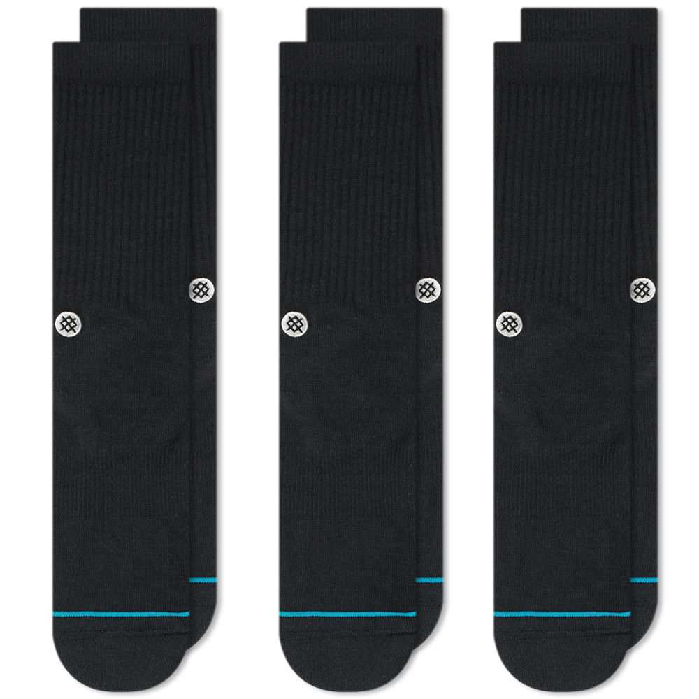 Stance Icon Sock - 3 Pack Black