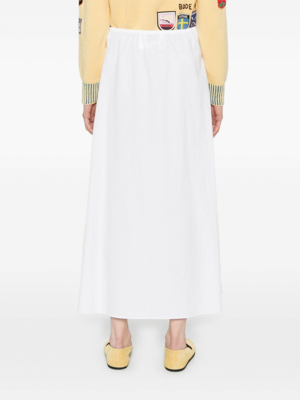 Matteau White Drawstring Skirt Matteau