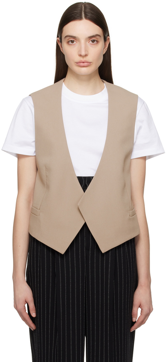 AMI Paris Taupe Open Vest AMI