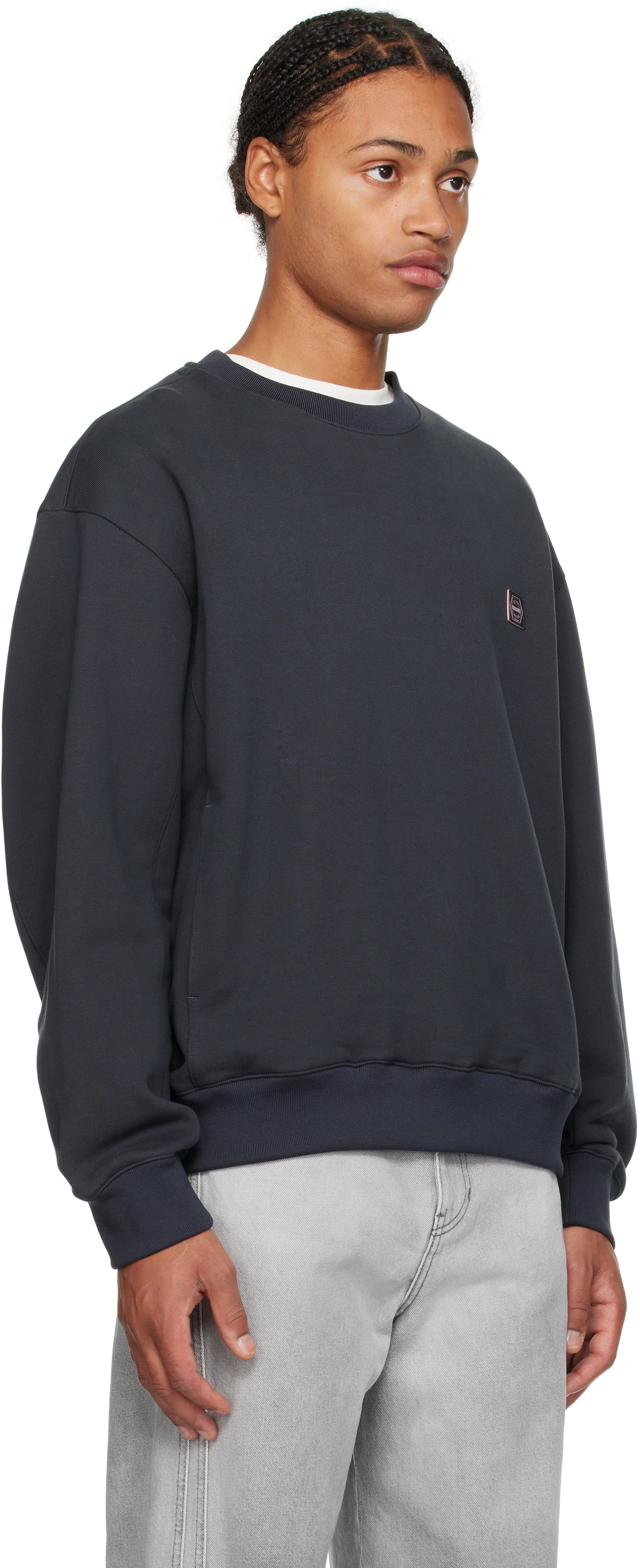 Solid Homme Gray Gradient 'Solid' Sweatshirt Solid Homme