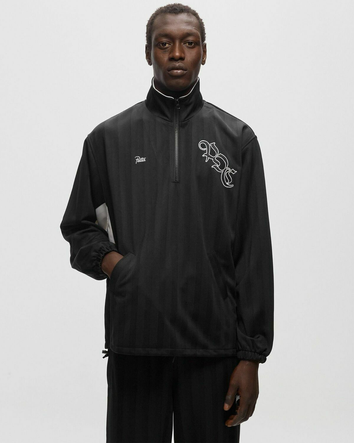 Patta Tricot Stripe Track Top Black Track Jackets Patta