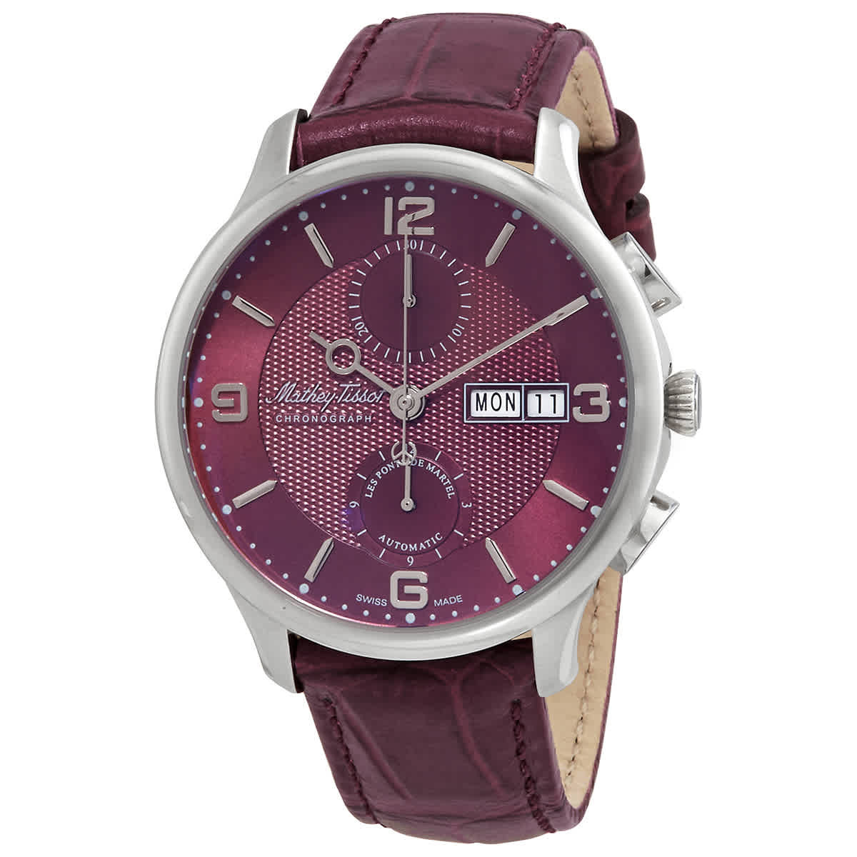 Mathey-Tissot Edmond Chrono Automatic Chronograph Purple Dial Mens ...