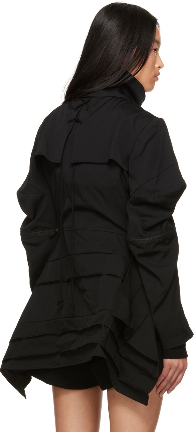 Yohji Yamamoto Black Lace-Up Jacket Yohji Yamamoto