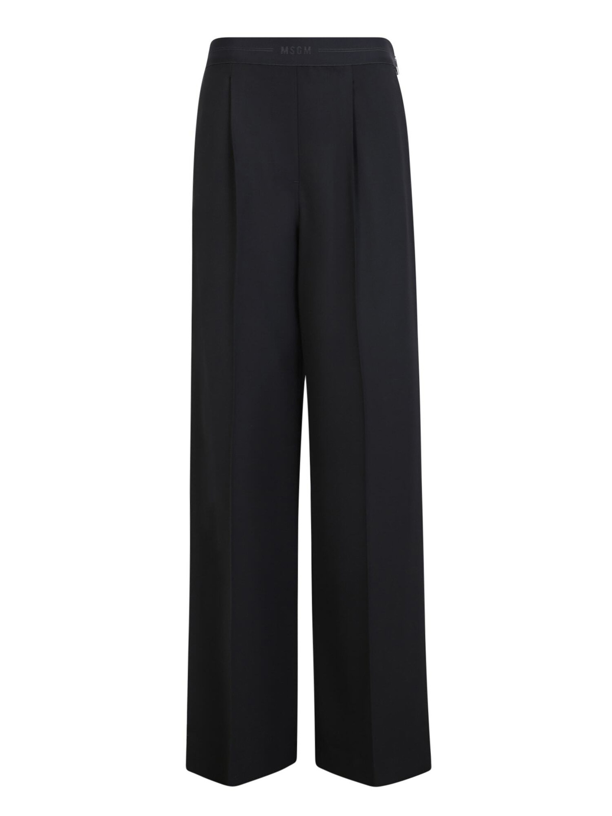 MSGM Wide Leg Black Trousers MSGM