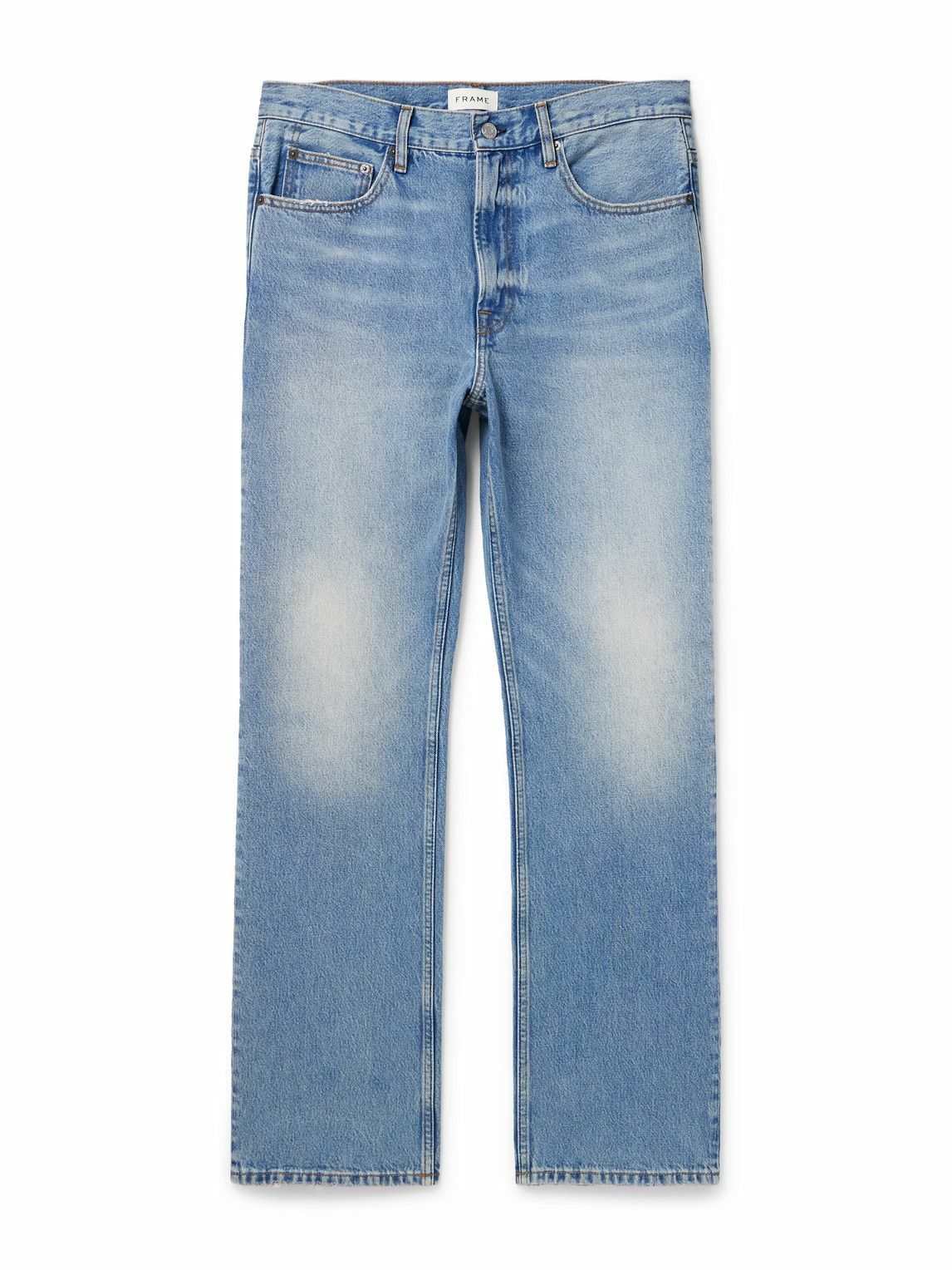 FRAME - The Boxy Straight-Leg Jeans - Blue Frame Denim