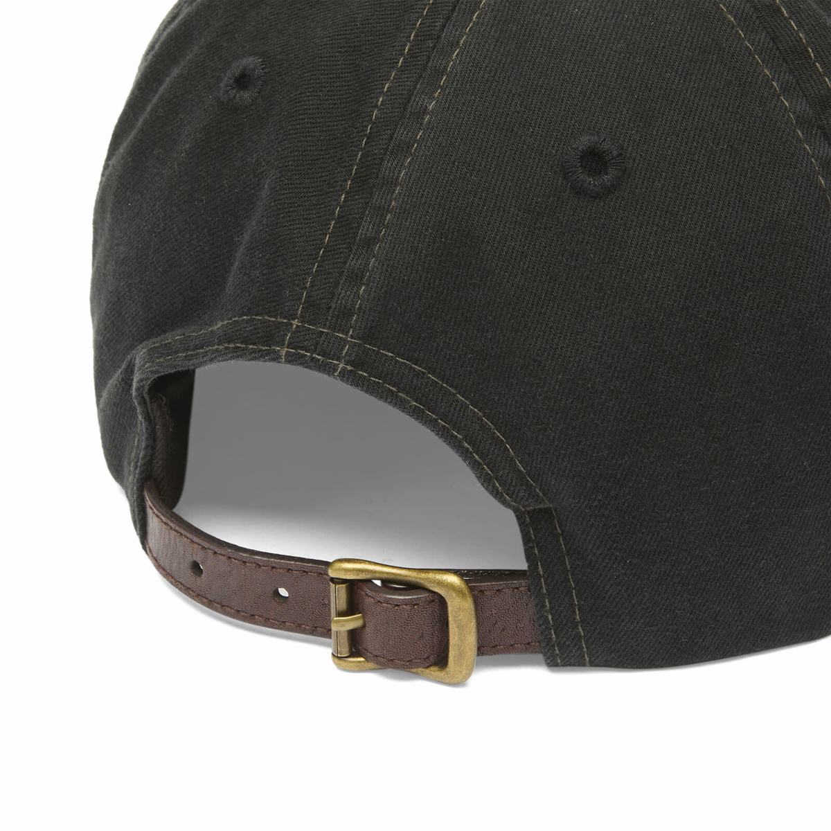 RRL Men's Ranch Logo Sportsman Cap in Black RRL