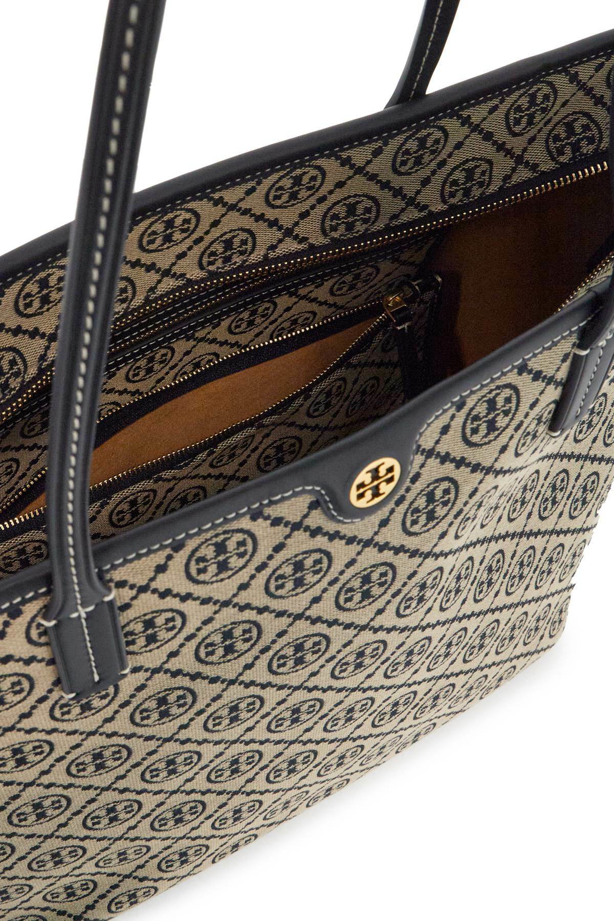 TORY BURCH t monogram tote bag Beige Tory Burch