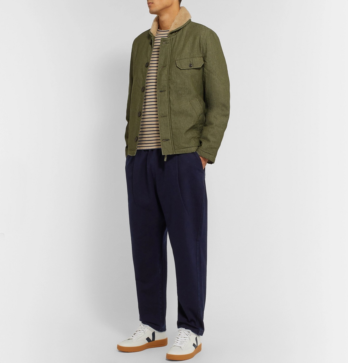 Universal Works - Kyoto Pleated Stretch-Twill Trousers - Blue Universal ...