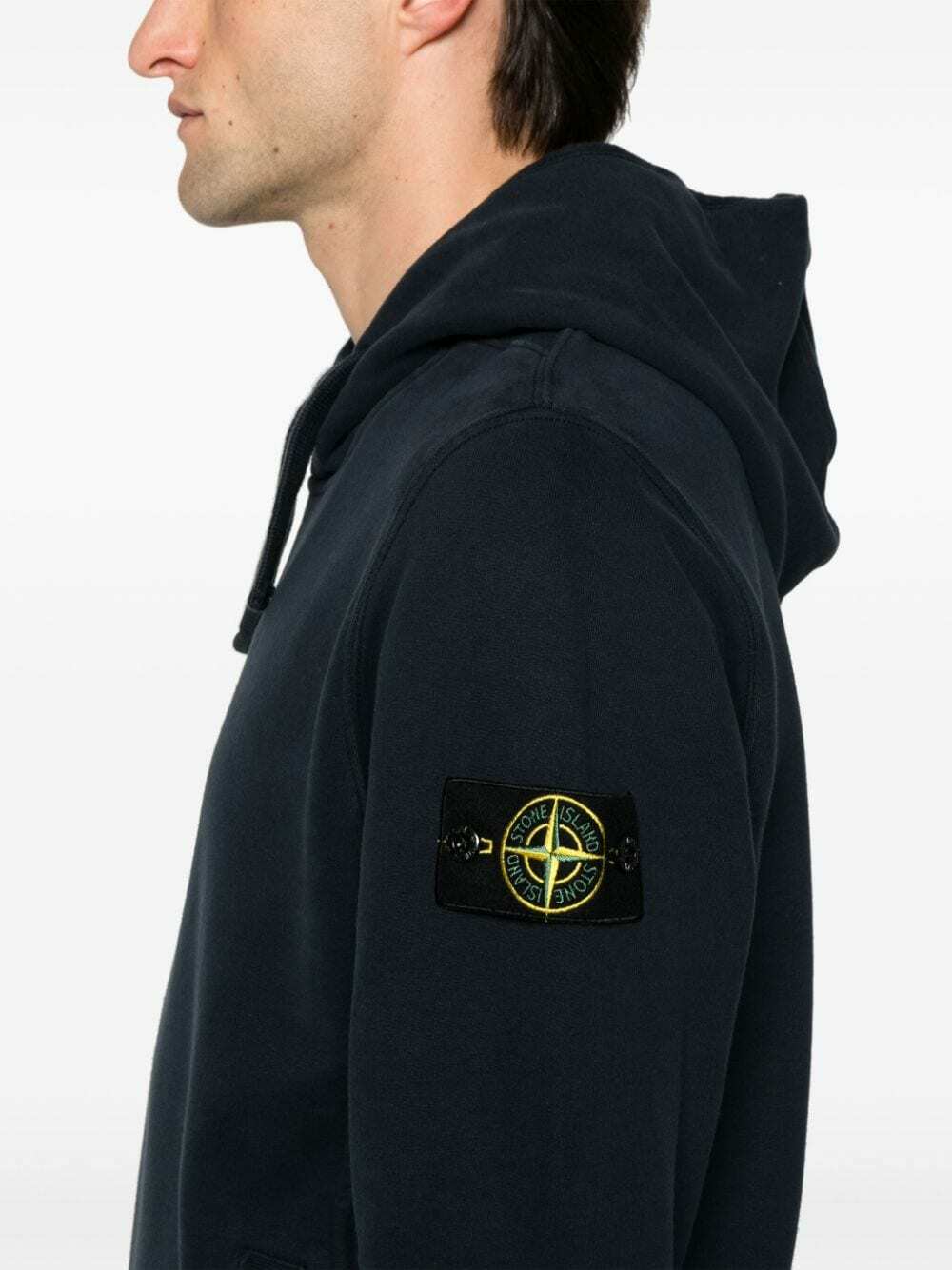 STONE ISLAND - Logo Cotton Hoodie Stone Island