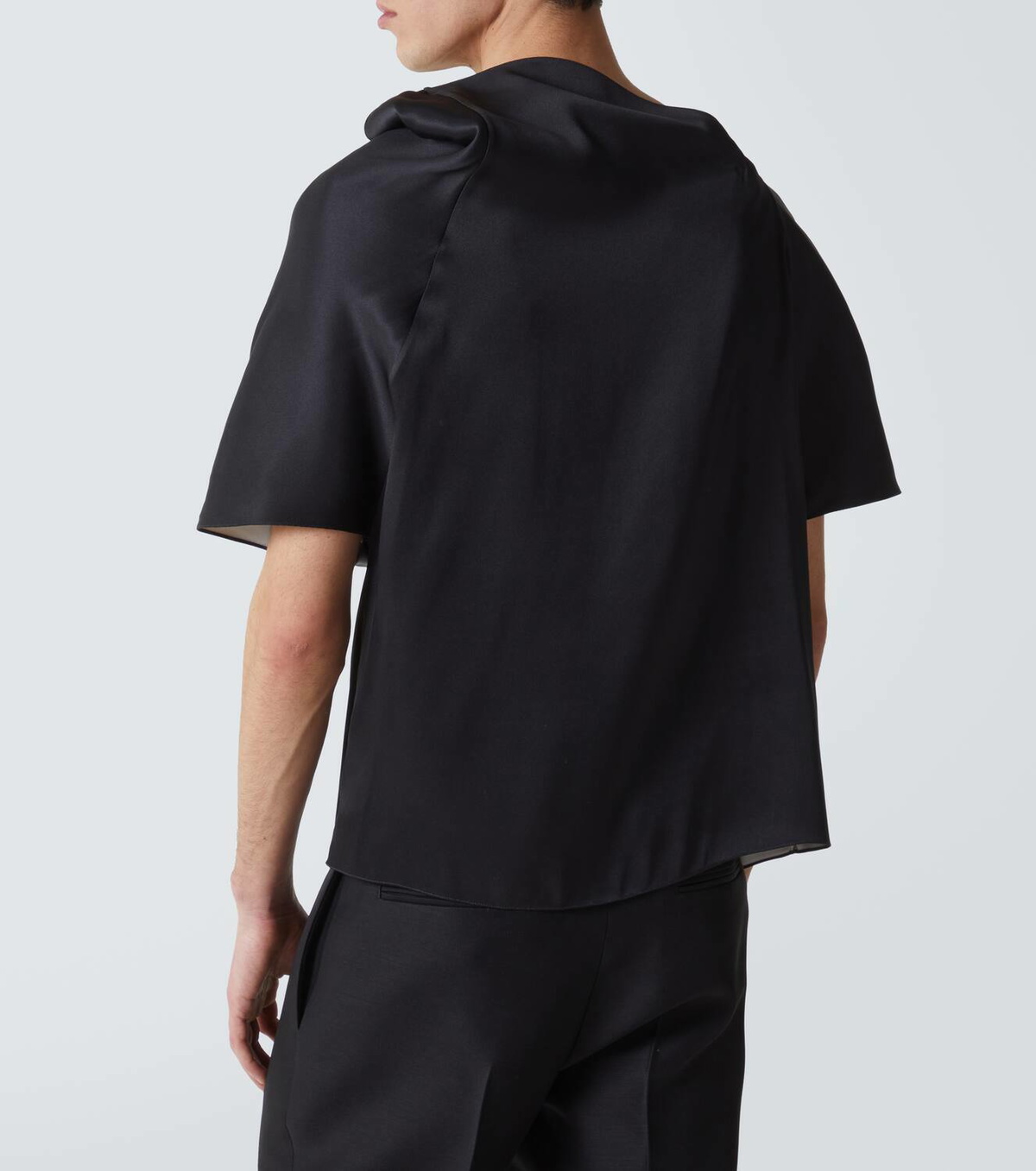 Loewe Logo draped silk twill top Loewe