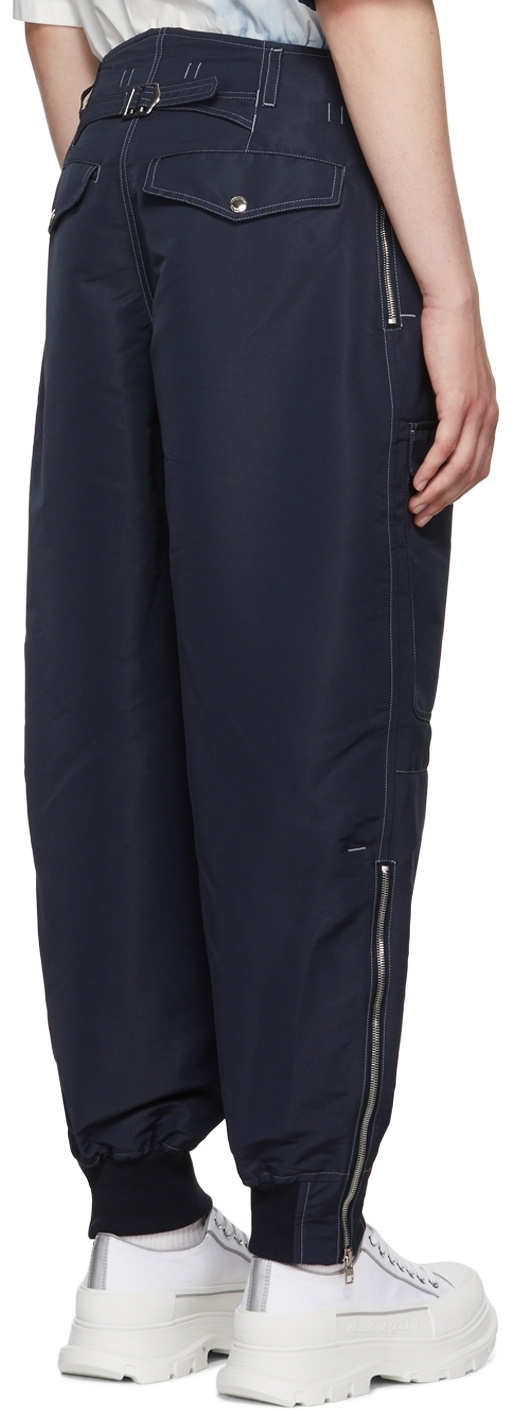 Alexander McQueen Navy Recycled Polyester Cargo Pants Alexander McQueen