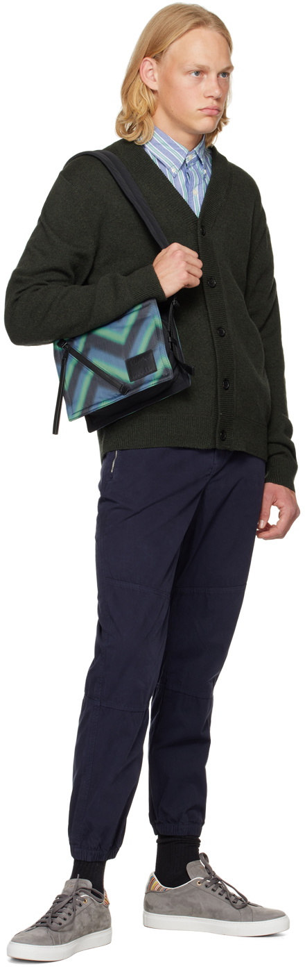 Paul Smith Blue & Green Zig Zag Bag Paul Smith