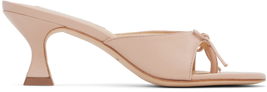 Sandy Liang SSENSE Exclusive Pink Thong 60 Mules Sandy Liang