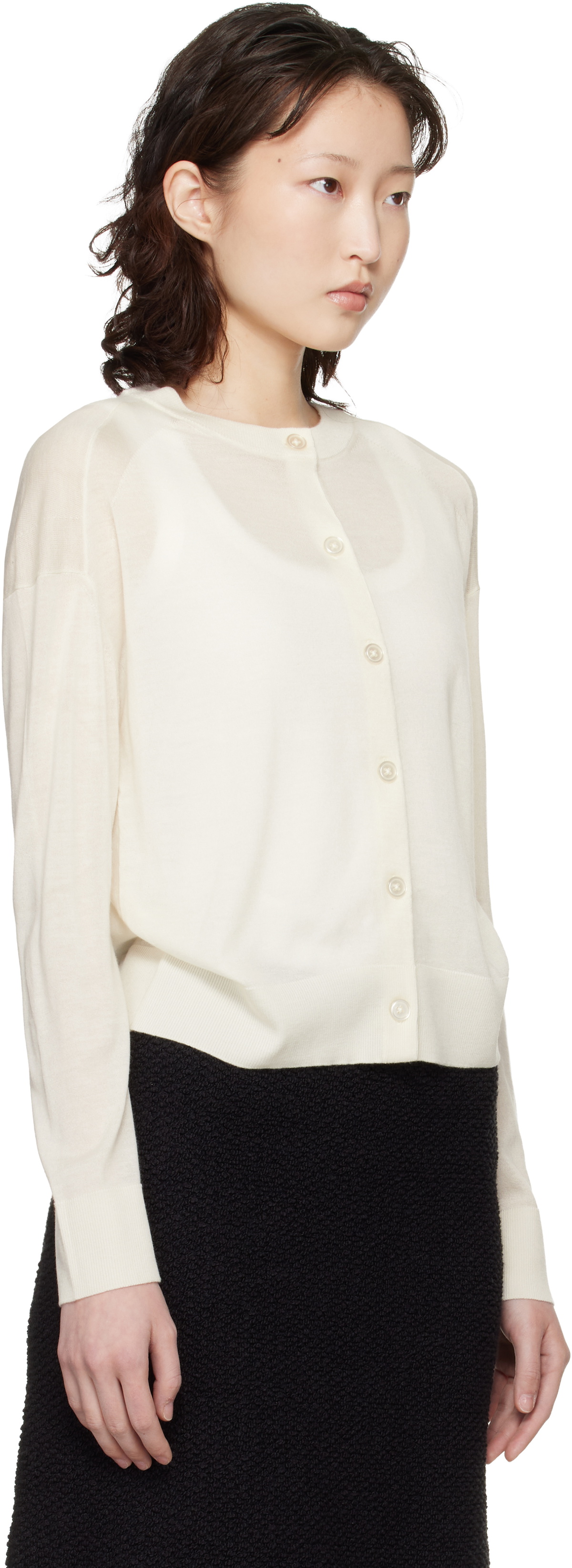 Loulou de Saison Off-White Kita Cardigan Loulou Studio