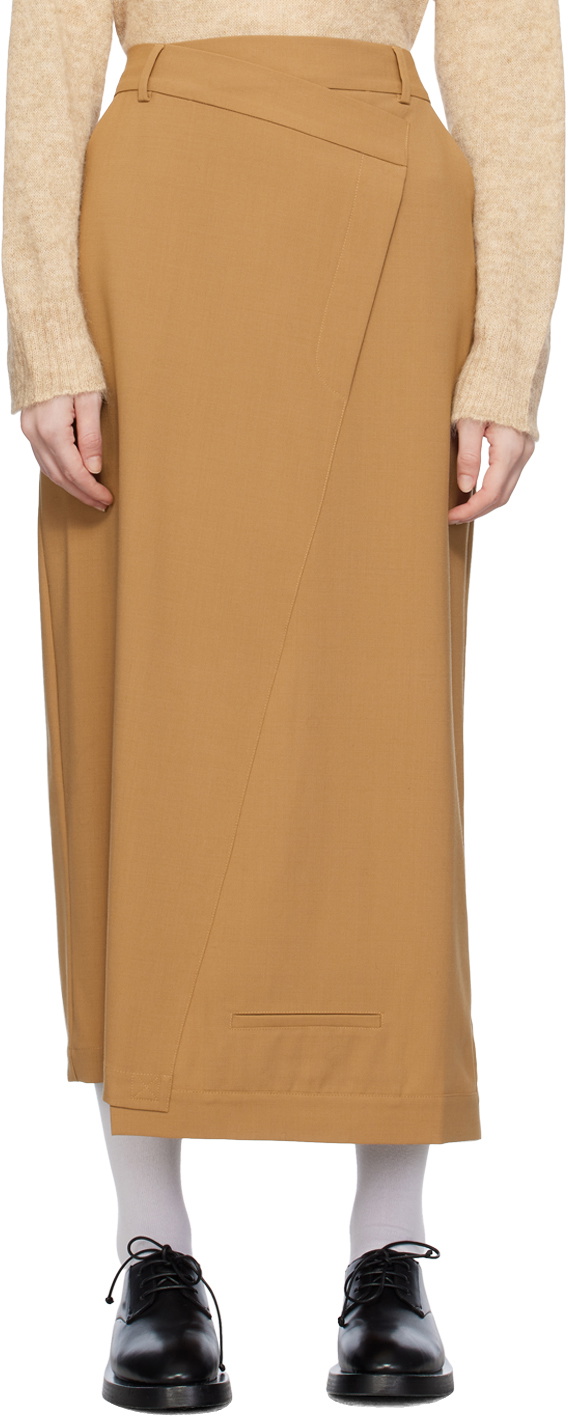 Cordera Beige Tailoring Midi Skirt CORDERA
