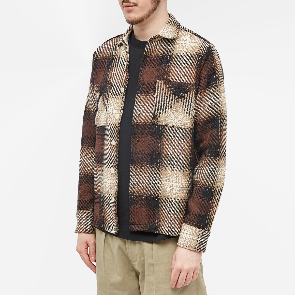 Wax London Men's Whiting Dusk Overshirt in Natural Wax London
