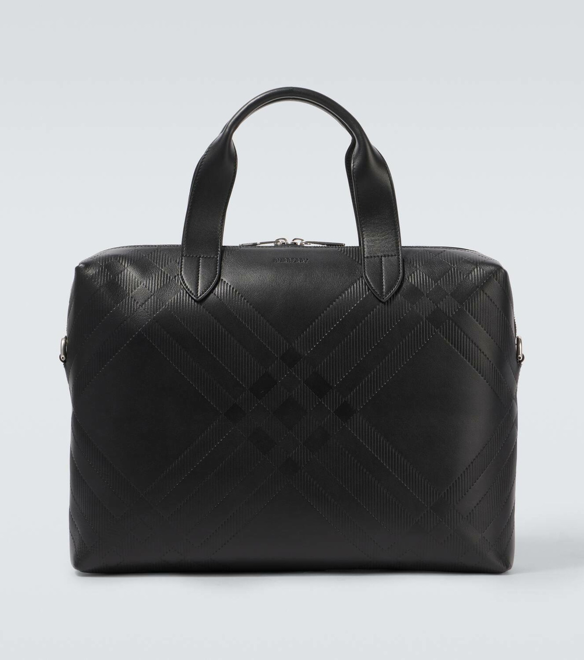 Burberry Burberry Check debossed leather briefcase Burberry