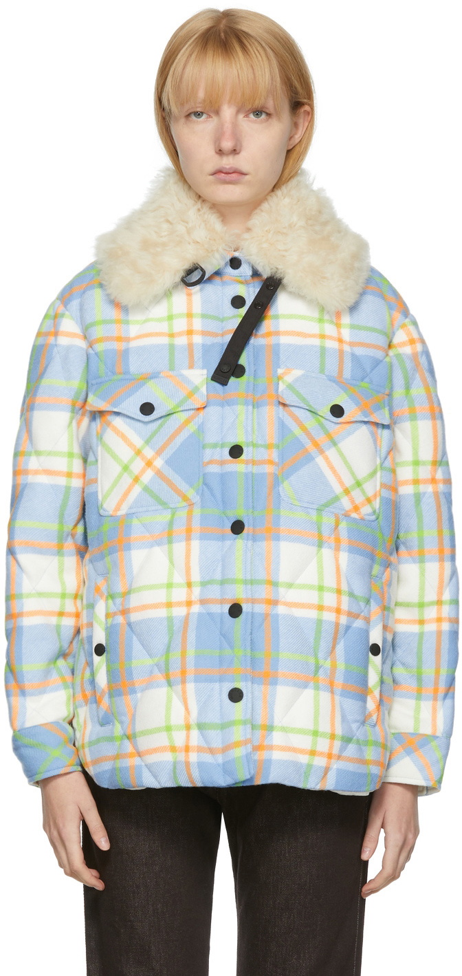 Moncler Grenoble Blue Check Curienne Jacket Moncler Grenoble