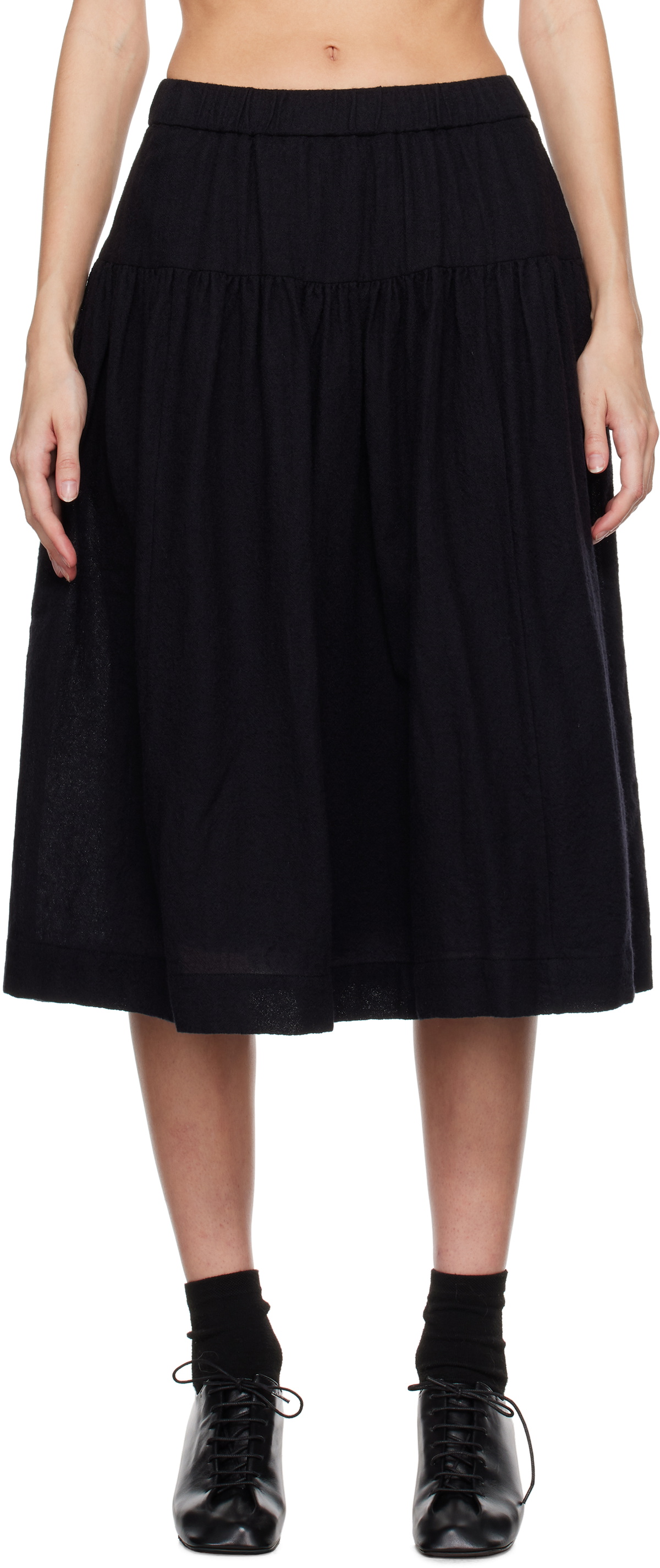 CASEY CASEY Black UpUp Midi Skirt CASEY CASEY