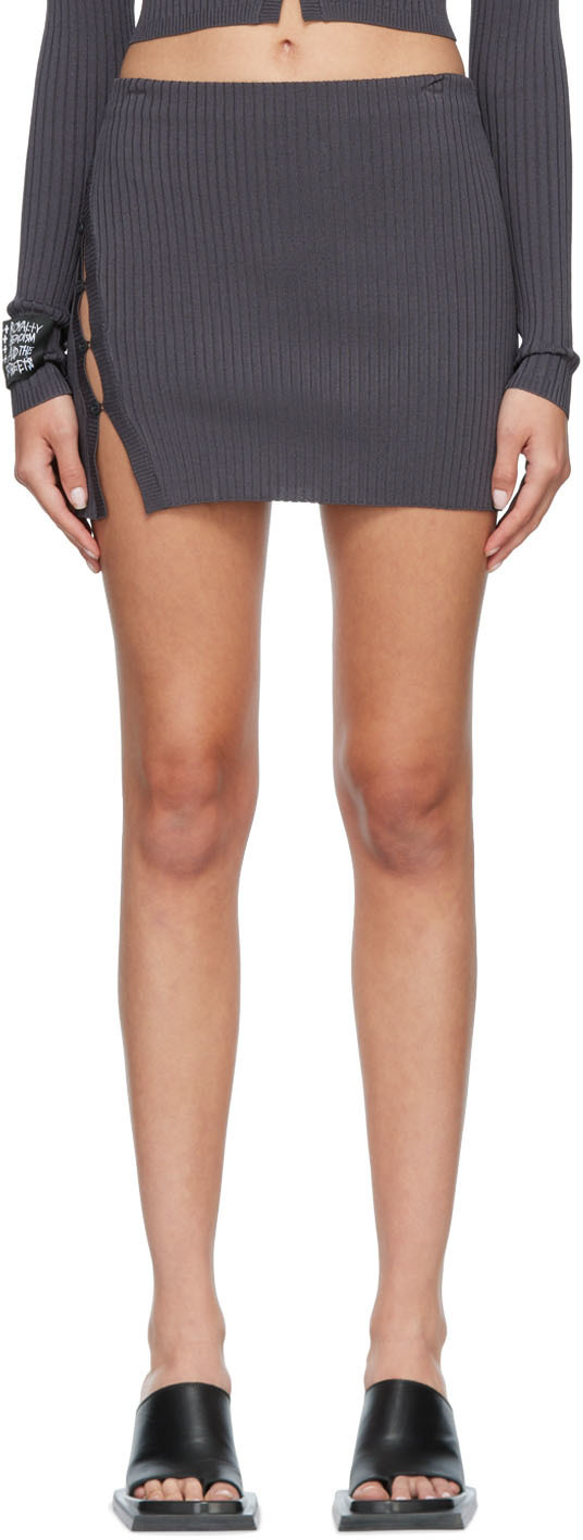 Ksubi Gray Transcend Miniskirt Ksubi