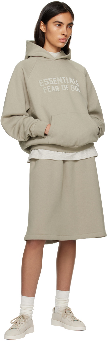 Fear of God ESSENTIALS Gray Raglan Hoodie Fear Of God Essentials