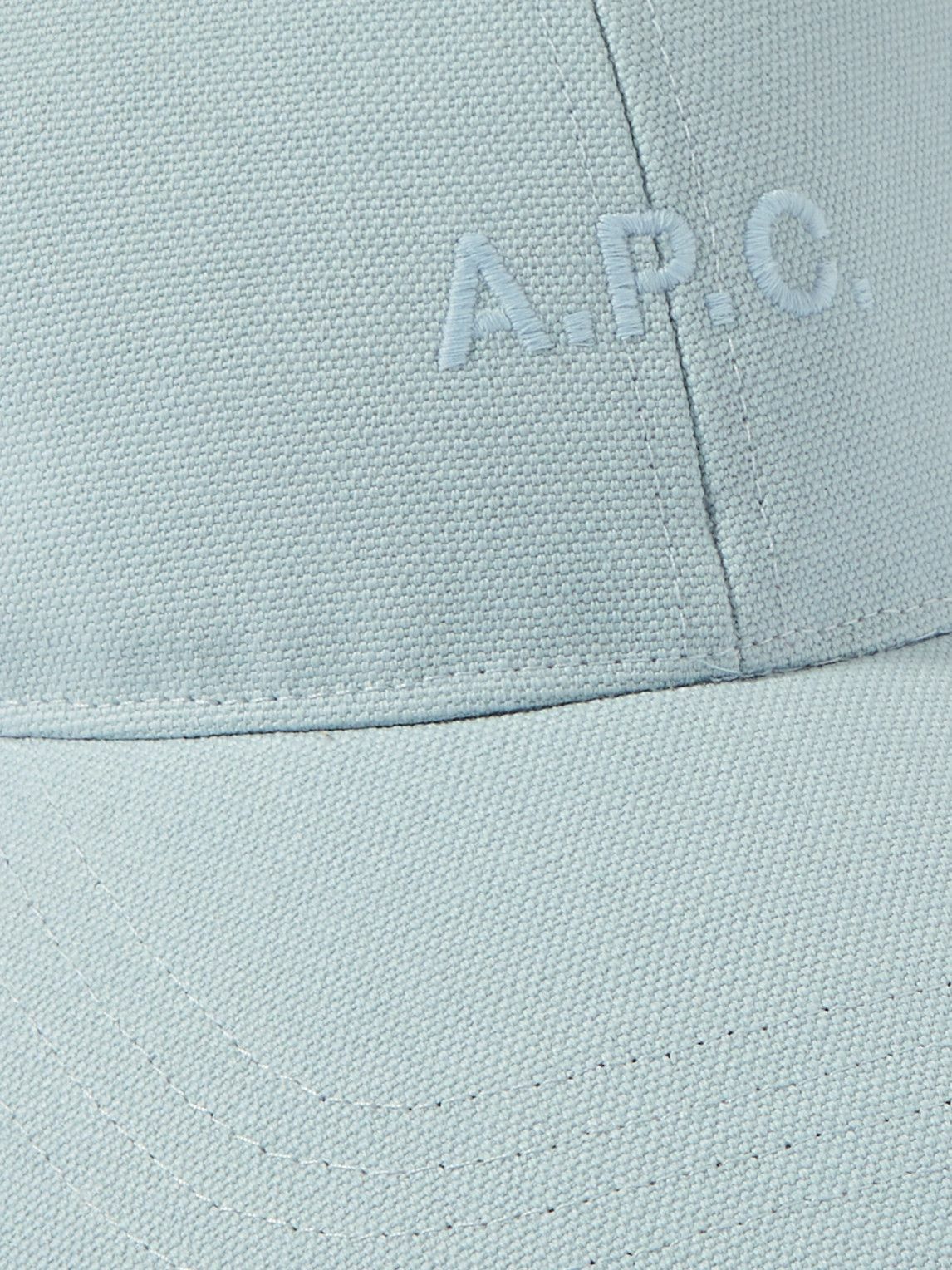 A.P.C. - Charlie Logo-Embroidered Cotton-Canvas Baseball Cap - Blue A.P.C.