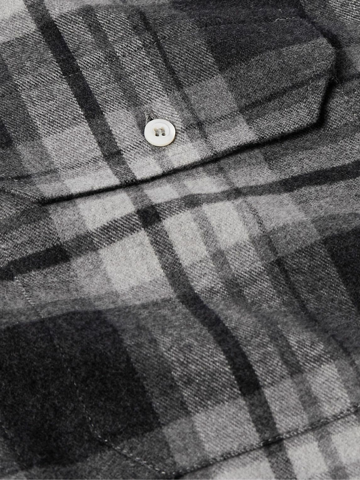 Brunello Cucinelli - Checked Cotton-Flannel Shirt - Gray Brunello Cucinelli