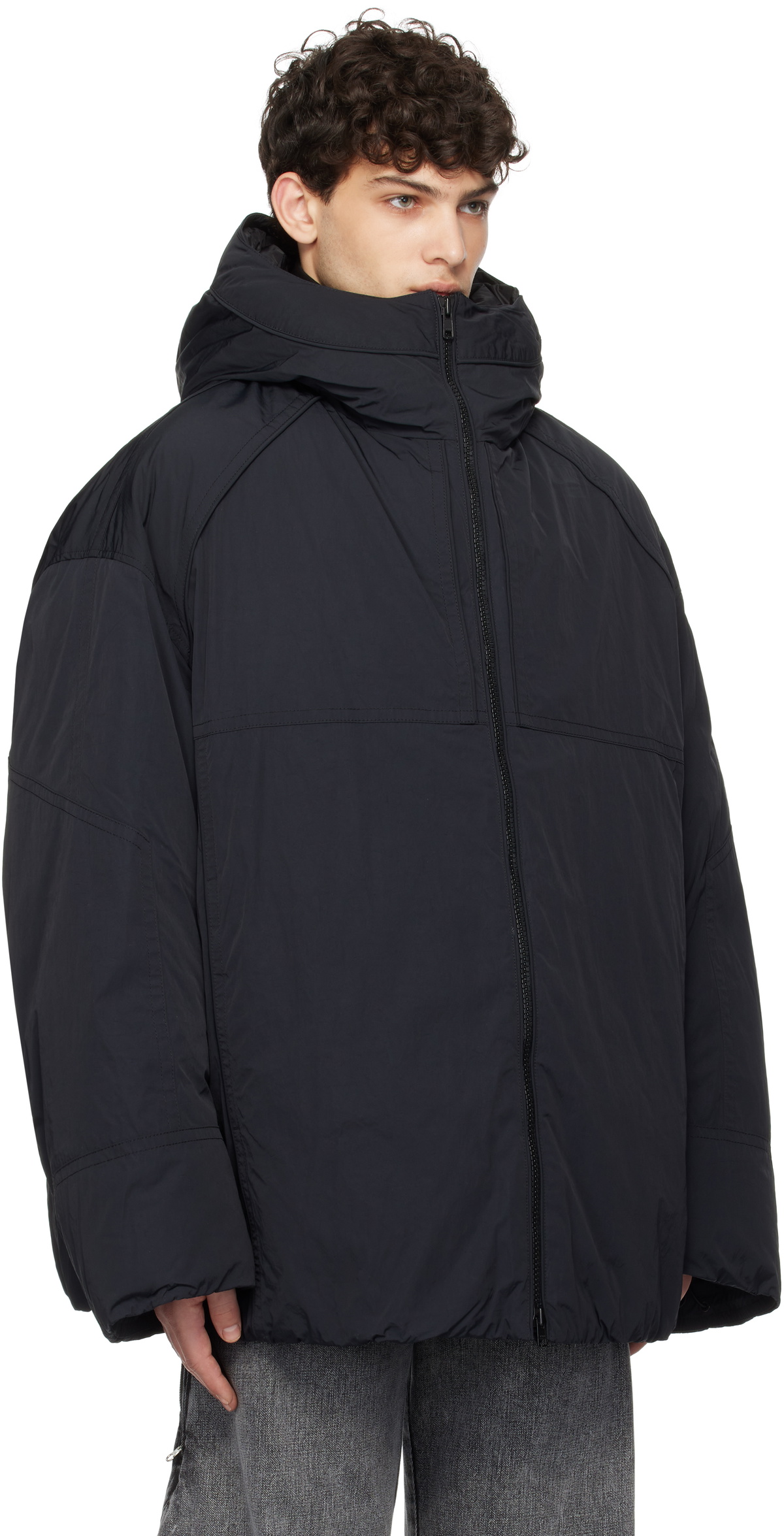 Juun.J Black Heavy Down Jacket Juun.J