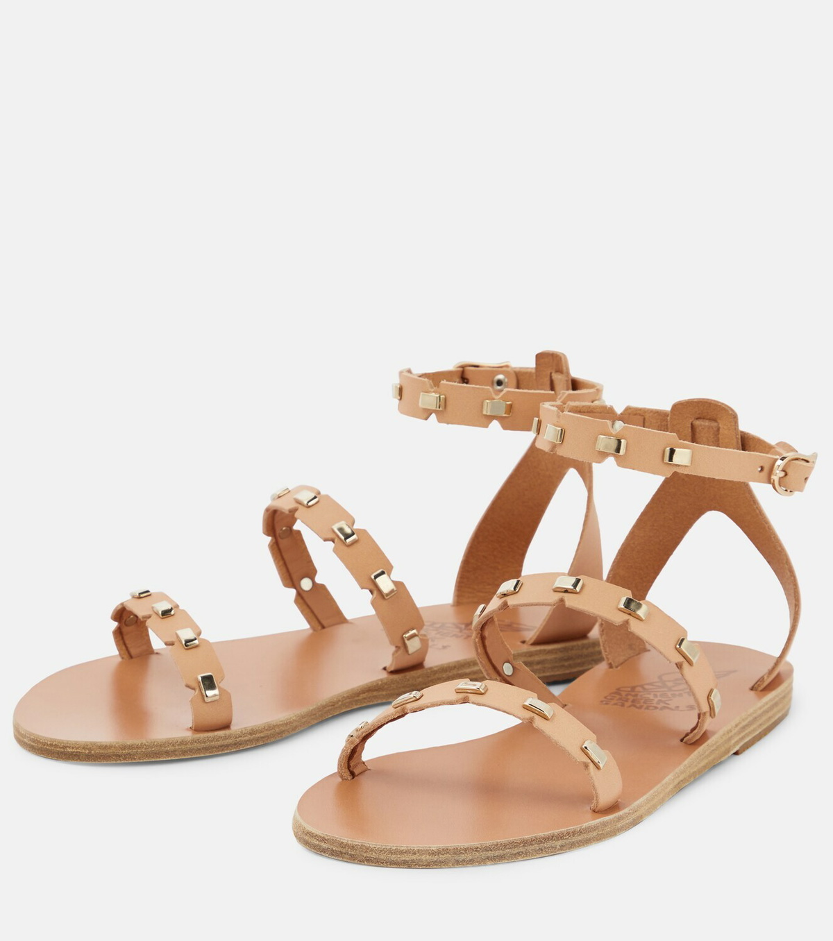 Ancient Greek Sandals - Coco embellished leather sandals Ancient Greek ...